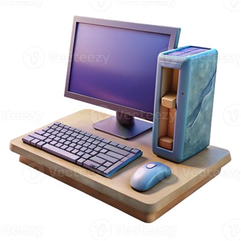 Vibrant Vintage Gaming Desktop Computer With Keyboard And Mouse