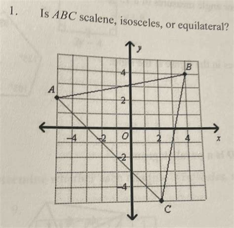 Solved Is Abc Scalene Isosceles Or Equilateral Math