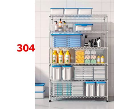 ชั้นวางของสแตนเลส 6 ชั้น เกรด304