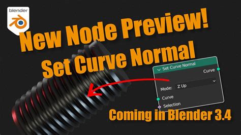 Geometry Nodes New Node Preview Set Curve Normal Youtube