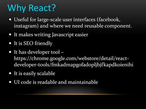 Tech Talk On ReactJS PPT