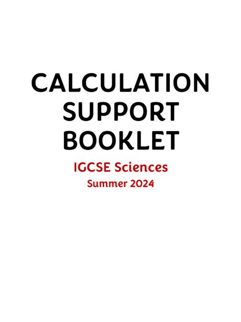 Double Science Calculations Booklet Pdf Double Science Calculations Booklet Pdf
