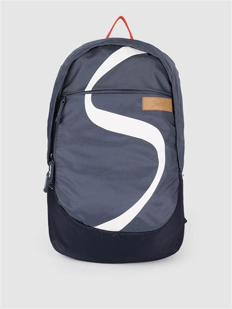 Skybags Unisex Navy Blue Brand Logo Backpack Price History