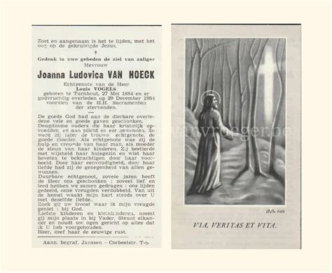 Turnhout Van Vroeger Familie Van Hoeck