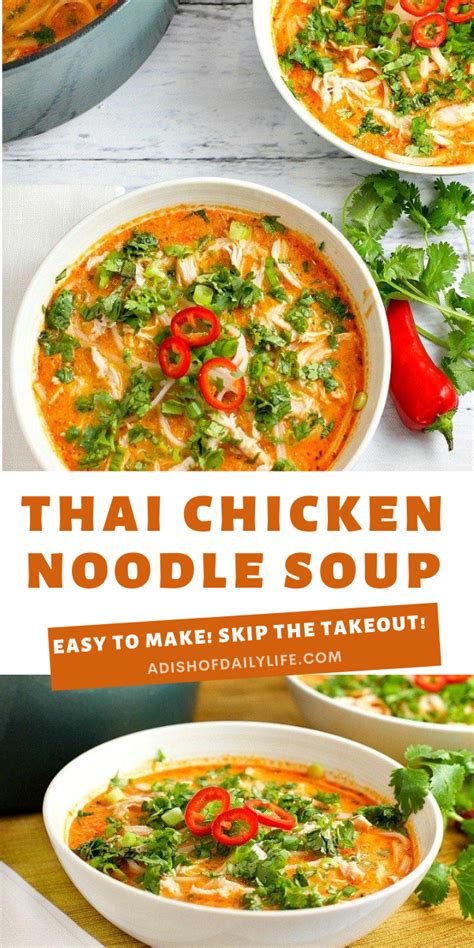 Best Thai Chicken Noodle Soup Easy Homemade Chicken Soup Recipe Artofit