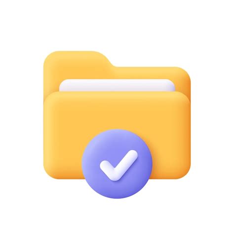 Premium Vector Folder With Document And Check Mark Notification