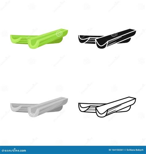 Vector Design Of Stick And Celery Sign Graphic Of Stick And Stalk Stock Symbol For Web Stock