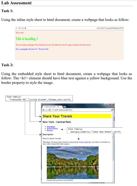 Solved Html Css Task 1 Use Inline Style Sheet