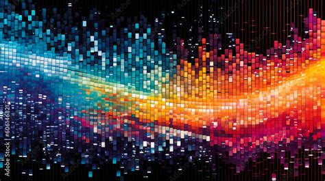 An Artistic Representation Of Binary Code Flowing And Intertwining With