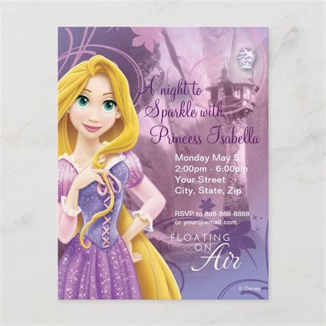 Rapunzel Birthday Invitation Zazzle Rapunzel Birthday Invitation Princess Birthday