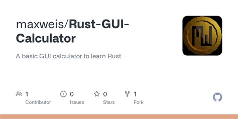 github maxweis rust gui calculator a basic gui calculator to learn rust