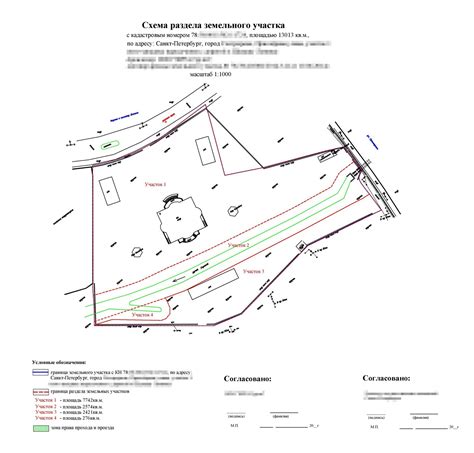 Схема раздела земельного участка образец