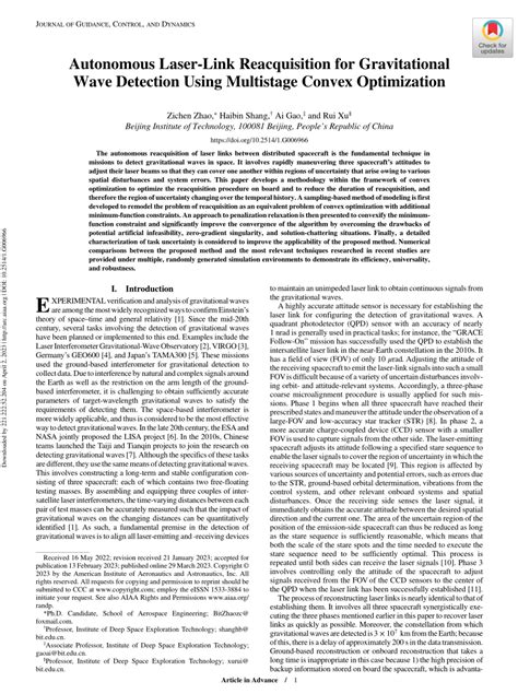Pdf Autonomous Laser Link Reacquisition For Gravitational Wave