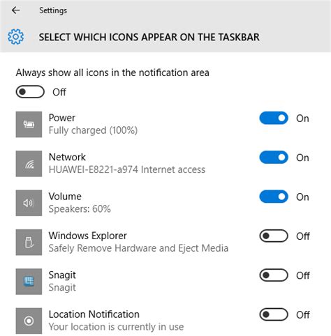 How To Clear Customize Notifications Taskbar Corner Overflow Icons