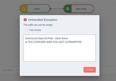 Exceptions Robomotion Rpa Documentation
