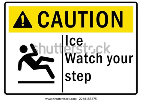 Ice Warning Sign Labels Stock Vector Royalty Free 2268188675