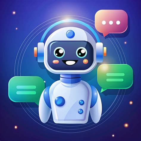 A Blue And White Robot With The Words Robot On The Screen Premium Ai