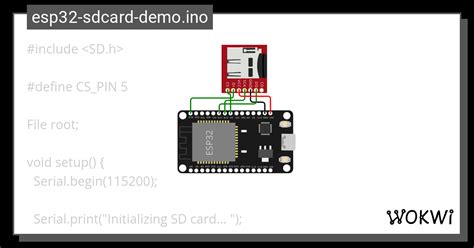 Esp32 Sdcard Demo Ino RFID Wokwi ESP32 STM32 Arduino Simulator