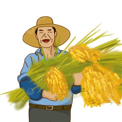 인물 일러스트 소재 들판 벼 수확 농민 캐릭터 농민 쌀 수확 Png 일러스트 및 Psd 이미지 무료 다운로드 Pngtree