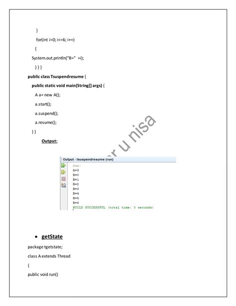 Methods Of Thread Class Docx Computing Technology And Computing