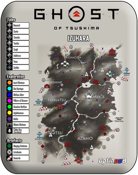 ghost of tsushima detailed map izuhara imgur