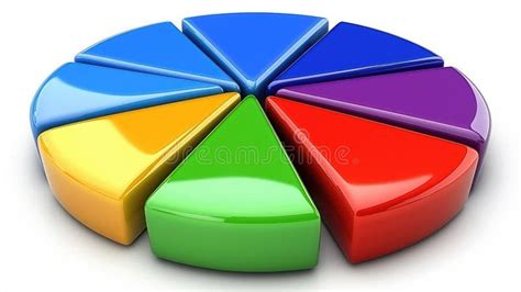 Colorful Pie Chart Segments Representing Diverse Data Visualization Options For Presentations