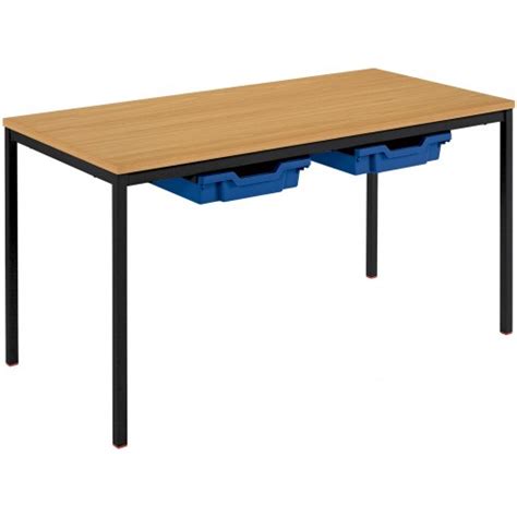 Pvc Edge Classroom Tables With Trays Leisure Furniture Direct