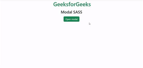Bootstrap 5 Modal Sass Geeksforgeeks
