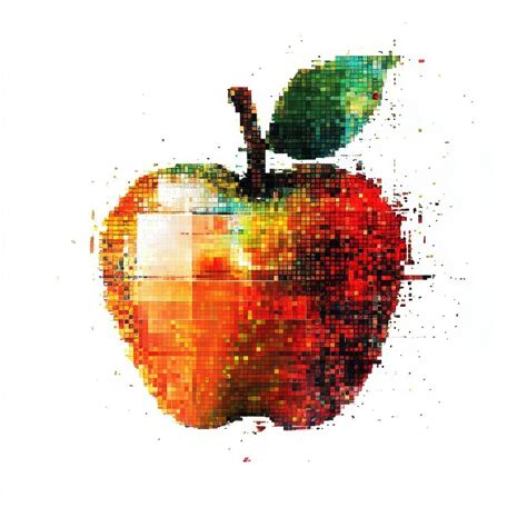 Apple Pixelated Abstract Art Free Photo Illustration Rawpixel