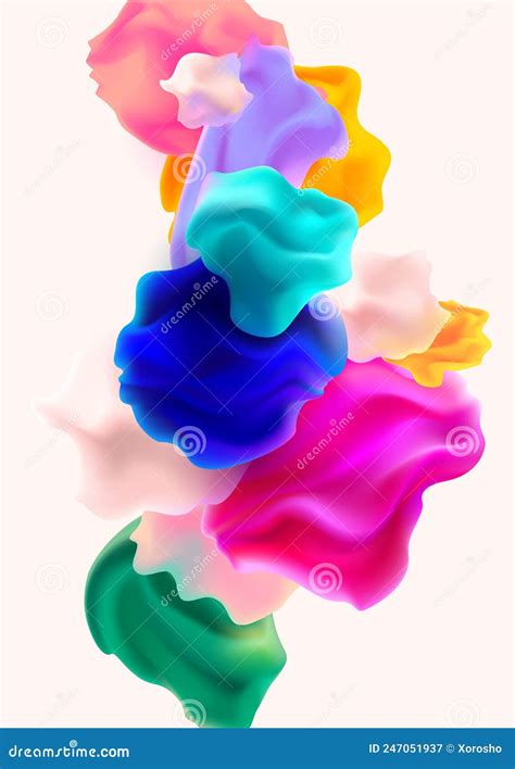 Abstract Liquid Gradient Elements On White Background Stock Vector Illustration Of Space