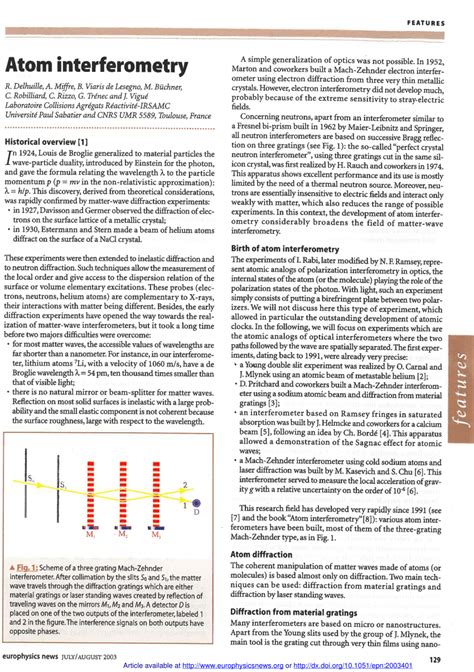 Pdf Atom Interferometry