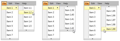Wpf Menu Create Scrollable Menus Telerik Ui For Wpf