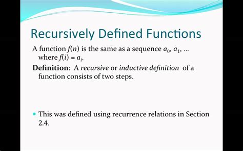 Recursively Defined Functions Youtube