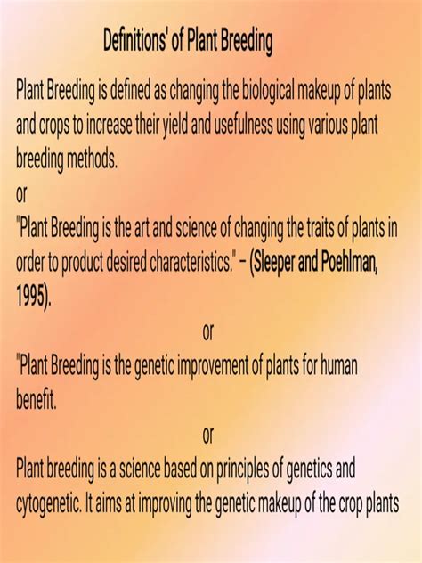 Ppt 6 Introduction To Plant Breeding Pdf A4agriculture
