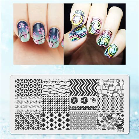 16 видов стилей горячая пластина для стемпинга для нейл арта стальной уплотнитель для ногтей