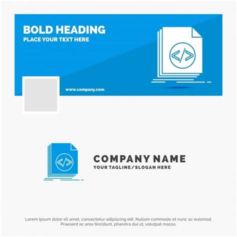 Blue Business Logo Template For Code Coding File Programming Application Background Binary
