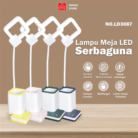 Jual Lampu Meja Led Serbaguna Lampu Meja Portabel Lampu Tidur Portable Table Lamp Shopee
