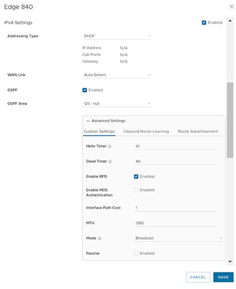 VeloCloud SD WAN 6 4 Administration Guide Configuring Dynamic Routing With OSPF Or BGP Arista