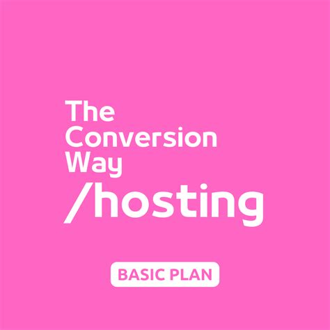 Basic Web Hosting The Conversion Way