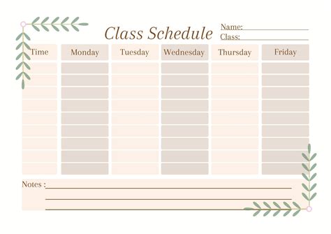 College Class Schedule Maker