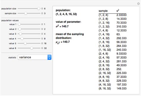 Unbiased And Biased Estimators Wolfram Demonstrations Project