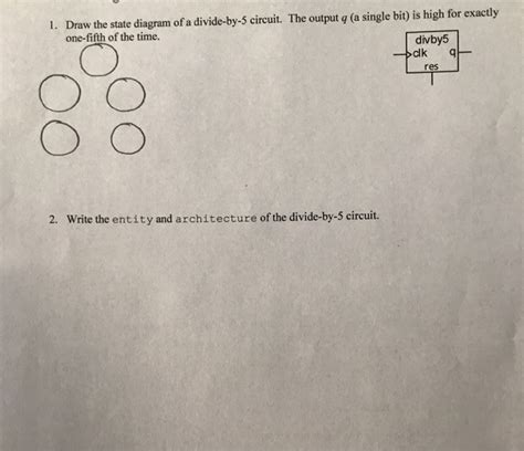 Solved Draw The State Diagram Of A Divide By Circuit The Chegg Com
