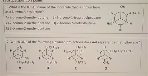 Solved 1 What Is The Iupac Name Of The Molecule That Is