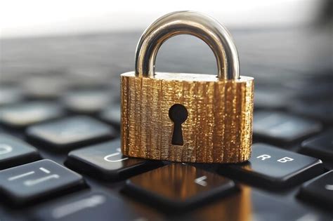 Rusty Padlock On Computer Keyboard Concept Of Online Security And Data Protection Cybersecurity