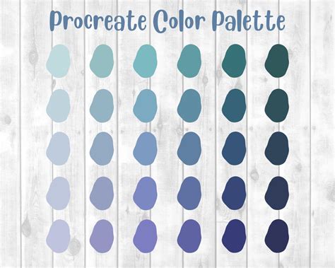 Procreate Color Palette Procreate Palette Watercolor Etsy