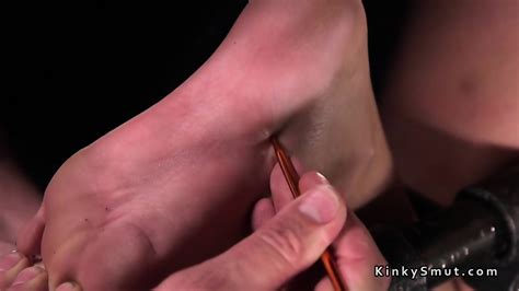 Busty Blonde Pussy Vibed In Device Bondage