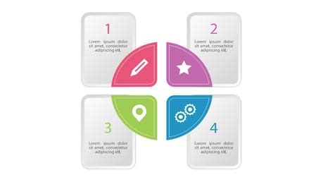 Four Part Diagram With Four Options For Each Of The Three Sections Google Slide Theme And