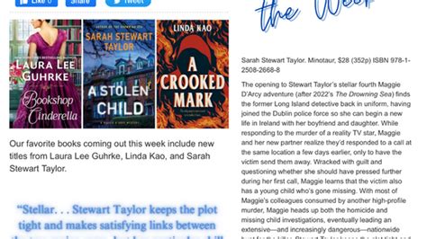 Sarah Stewart Taylor Mystery Writer