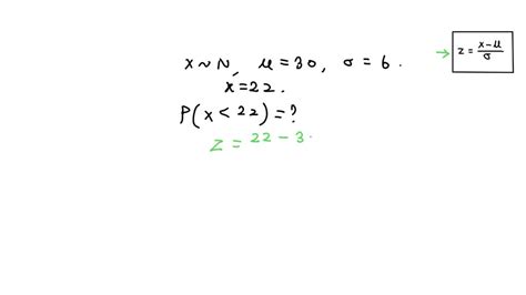 Solved Given A Normal Distribution With μ 30 And σ 6 Find The