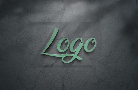 دانلود فایل لایه باز موکاپ لوگو رنگ سبز با پس زمینه تیره دانلود رایگان فایل لایه باز، Psd